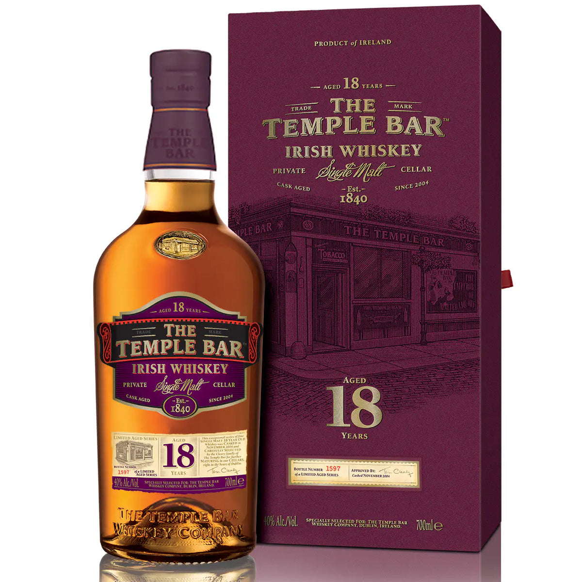 The Temple Bar 18 Year Old | The Temple Bar Pub Shop
