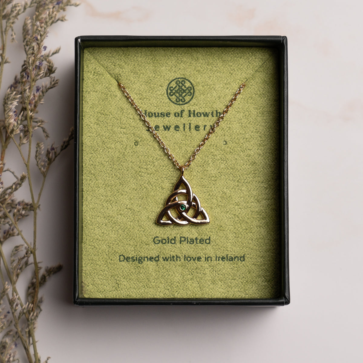 Trinity Knot Gold Plated - Necklace - 1865 — The Temple Bar Pub