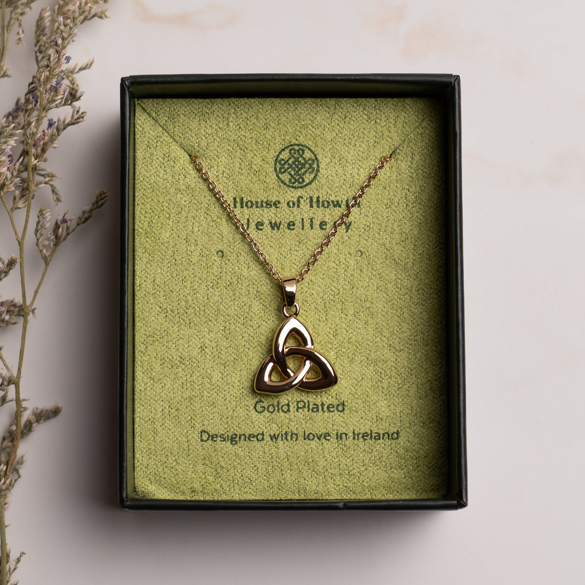 Trinity Knot Gold Plated Pendant — The Temple Bar Pub
