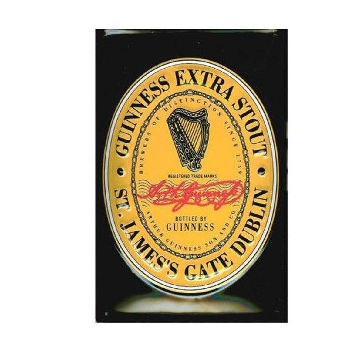 Guinness Official Label Sign — The Temple Bar Pub